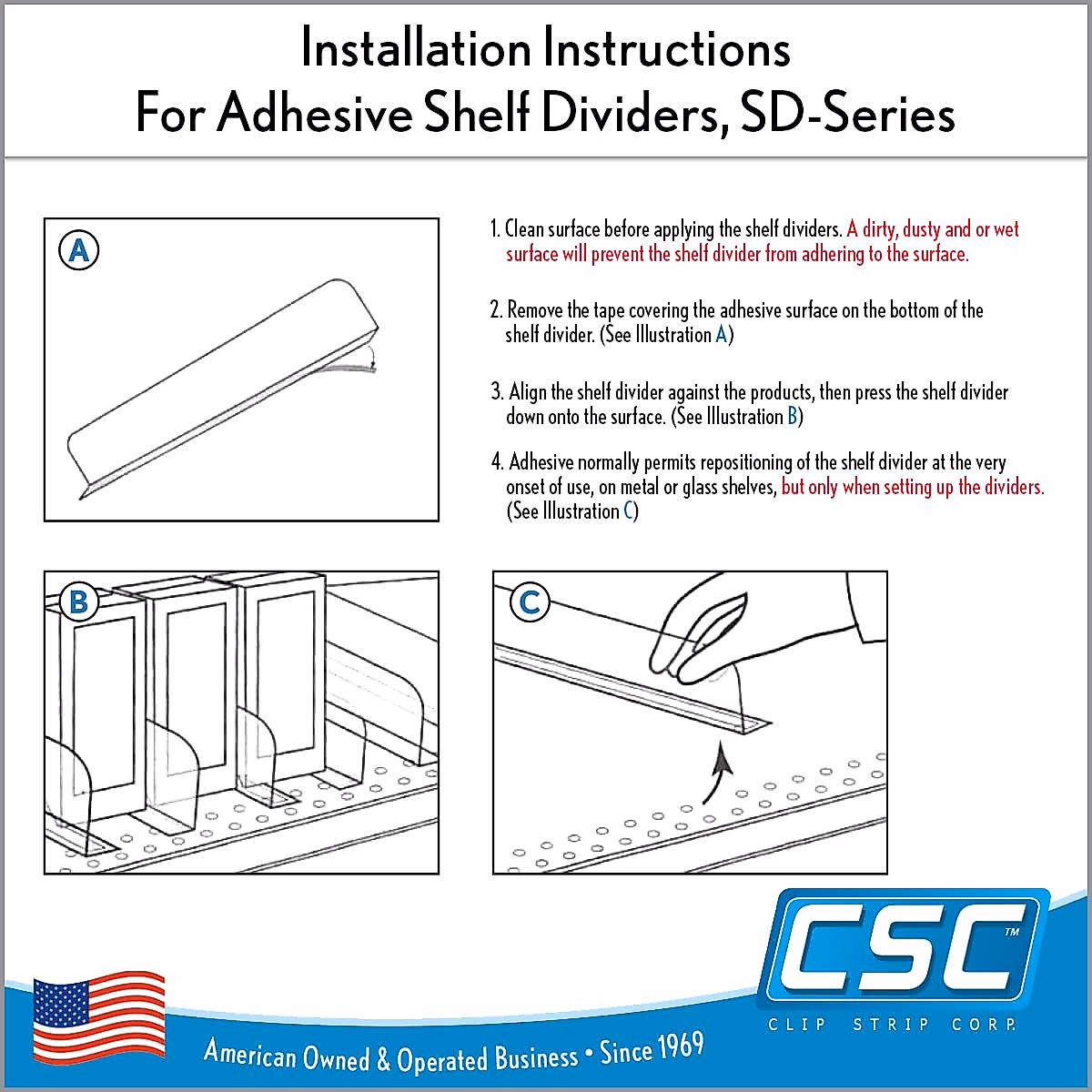 3" x 15-9/16" Shelf Divider, SD-3016, Pack of 50 | Clip Strip Corp
