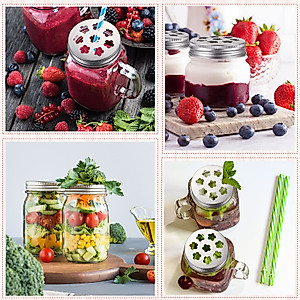 12 Pcs Mason Flower Jar Holder Lid Metal Flower Lid Insert Mason Grid Flower Organizer Lid Insert for Regular Mouth Mason Canning Jars (12 Pcs)