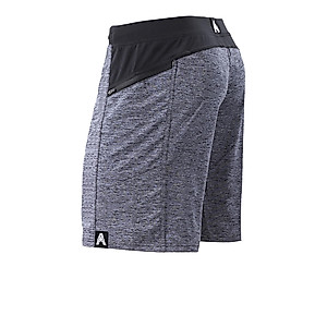 Anthem Athletics Hyperflex 9 Inch Men's Workout Shorts - Zipper Pocket Short for Running, Athletic & Gym Training - Iron Rhino Grey G2 - X-Large