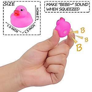 90-Pack Mini Rubber Ducks Set, Mini Colorful Rubber Duckies Bath Toy for Child,Float & Squeak Tiny Ducks Pool Toy Set for Kids Party Favors,Birthday Party Supplies,Prize Rewards