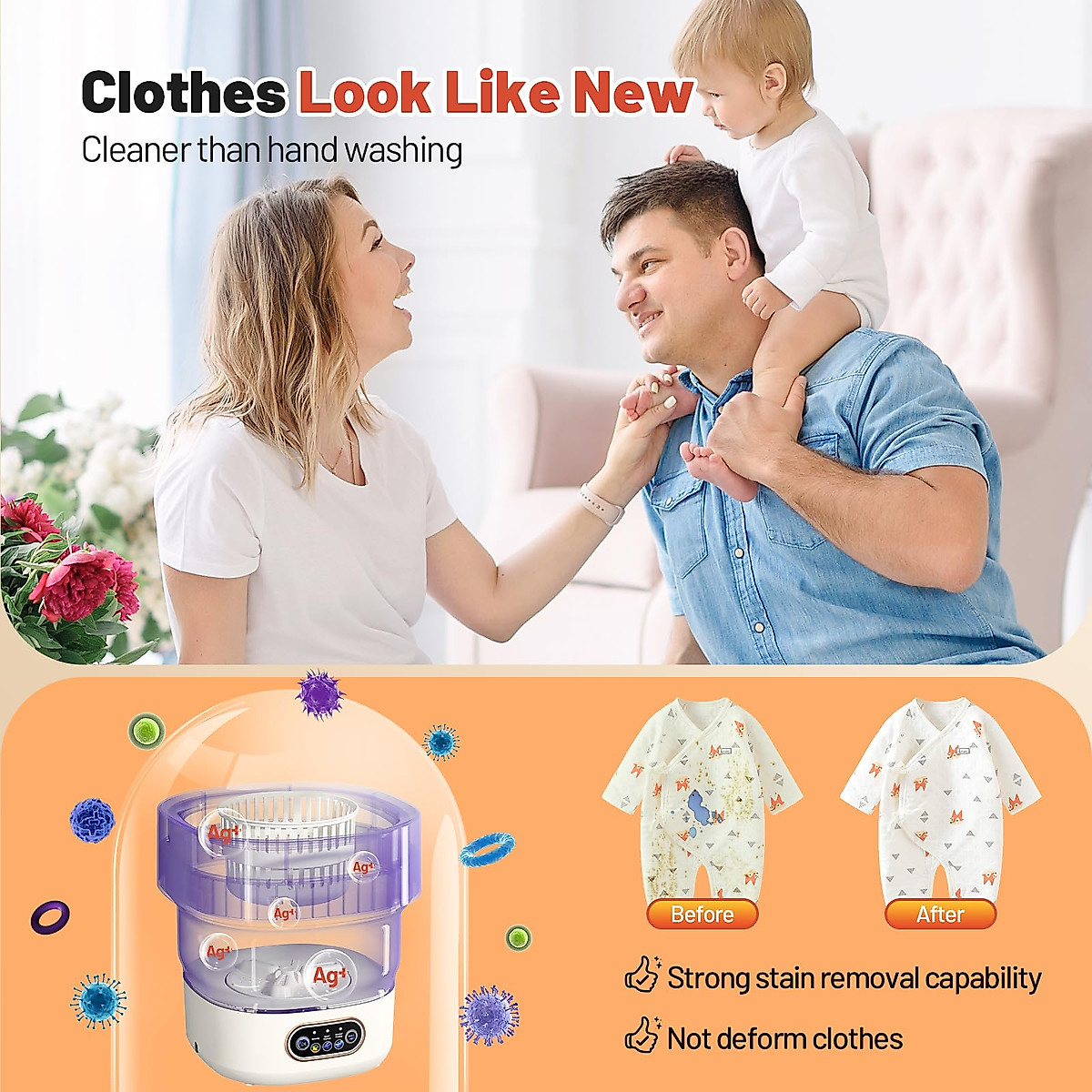 TOREAD Portable Small Washing Machine, 13.5Lbs Mini Compact Washer and Spinner Combo, 2 in 1 Apartment Washers with Twin Tub for Laundry, Dorms, College, RV, Camping