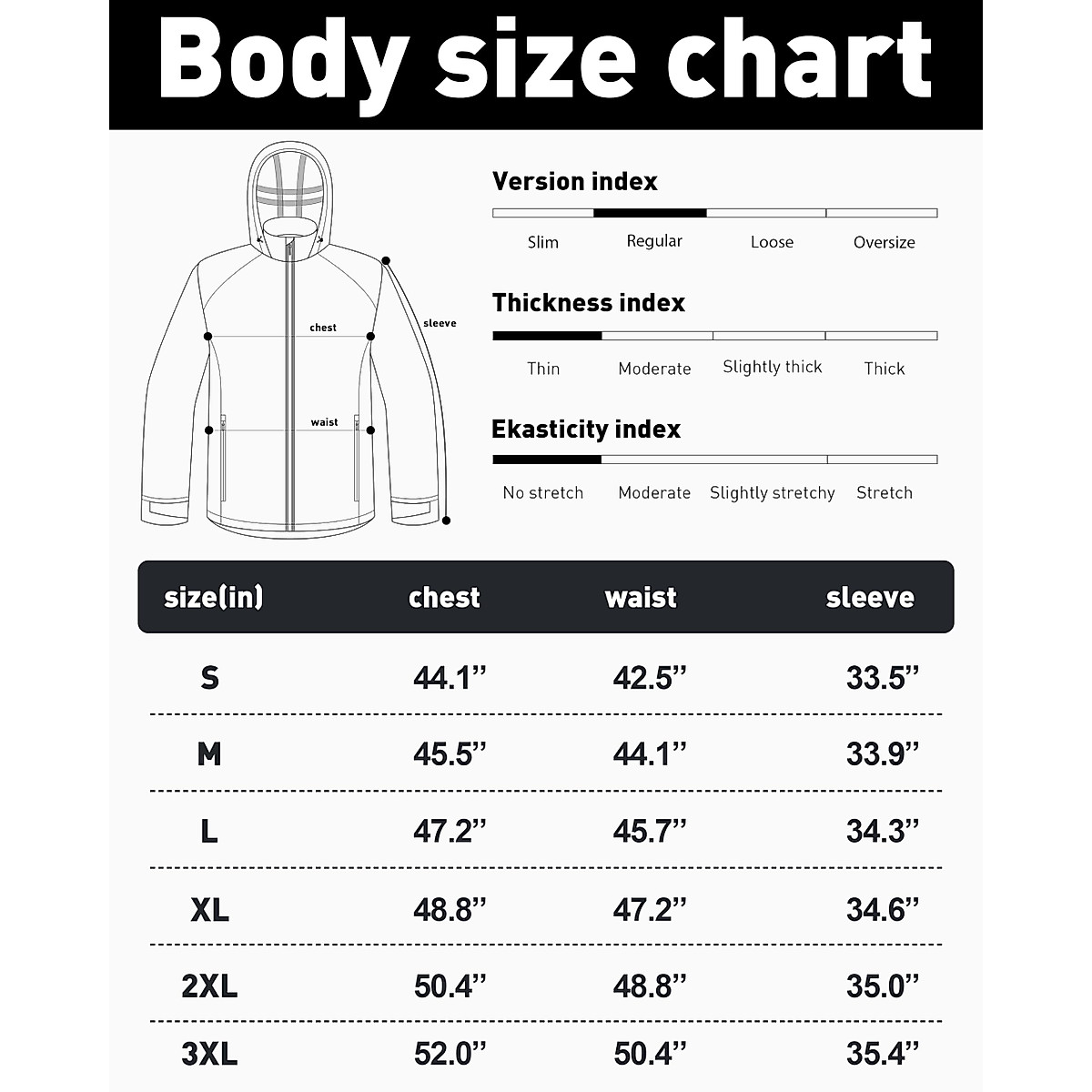 ATLASLAVA Men's Packable Rain Jackets Lightweight Waterproof Reflective Windbreaker Coat with Hood Cycling Running Golf Orange 2XL