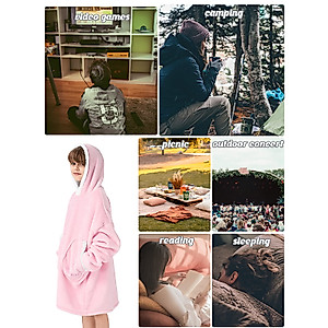 Century Star Wearable Blanket Hoodie for Kids 6-10YR Oversized Hooded Thick Cozy Fleece Sherpa Soft Warm Weighted Sweatshirt Girls Boys Kids Cat