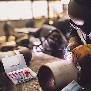 RX WELD 57PCS TIG Welding Torch Stubby Gas Lens #12 Pyrex Glass Cup Kit For WP-17/18/26