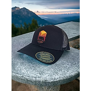 California Trucker Hat w/Golden State Bear Patch (Black/Black)