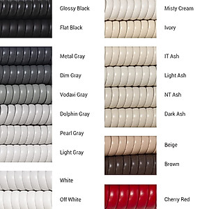 Cablesys Coiled Telephone Handset Cord for Use with PBX Phone Systems, VoIP Telephones - 12 Ft Uncoiled, Rj22, 1.5 Inch Lead on Both Ends, Cherry Red