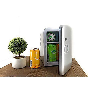 Uber Appliance Mini Fridge for Beauty, Skin Care, Makeup, Cosmetics Storage-6 can Capacity Portable Refrigerator Cooler and Warmer-Thermoelectric Technology-for Bedroom, Office, Dorm or car