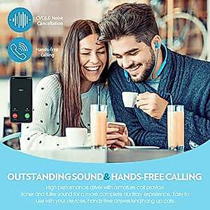 KLOKOL Bluetooth Headphones Neckband 20Hrs Playtime V5.0 Wireless Headset Sport Noise Cancelling Earbuds w/Mic for Gym Running Compatible with iPhone Samsung Android