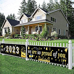 Class of 2023 Graduation Decorations - 2 Pcs Congrats Grad Banners Graduation Party Supplies, 2023 Graduation Banners Party Backdrop For Indoor & Outdoor, Graduation Yard Sign/Graduation Gifts/Party Favors