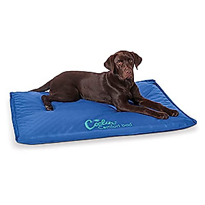 K&H Pet Products Coolin' Comfort Bed Orthopedic Dog Cooling Mat Blue Large 32 X 44 Inches