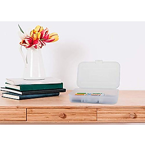1InTheOffice Pencil Box, Translucent Clear (6 Pack)