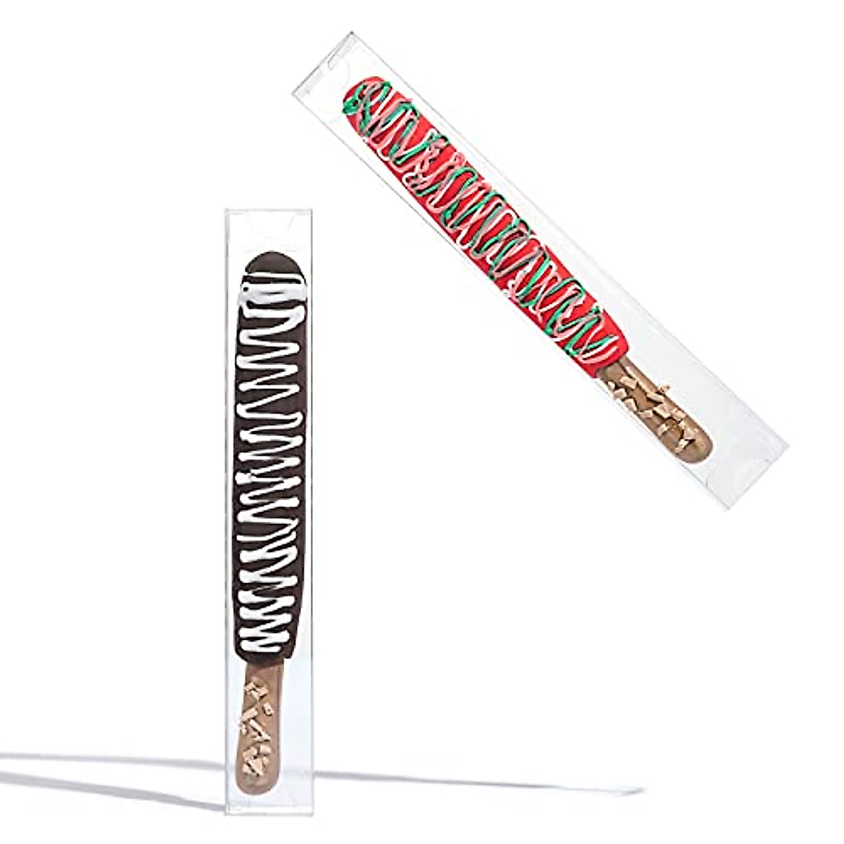 RomanticBaking 50 Pack 1 X 1 X 8 Inches Individual Chocolate Covered Pretzel Rods Boxes (Not include Pretzel) Gumball Boxes Party Favor Boxes Small Treat Boxes