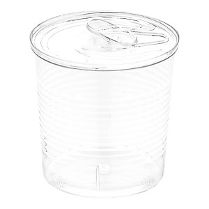 Restaurantware Restaurantware 4 oz Round Clear Plastic Tin Can - with Lid - 2 1/2" x 2 1/2" x 2 3/4" - 100 count box