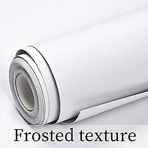 Aniboo White Contact Paper Matte White Peel and Stick Wallpaper for Bedroom Removable Wallpaper Self-Adhesive Solid Contact Paper for Cabinets Countertops Shelf Liner Drawer Waterproof 15.7"x78.7"