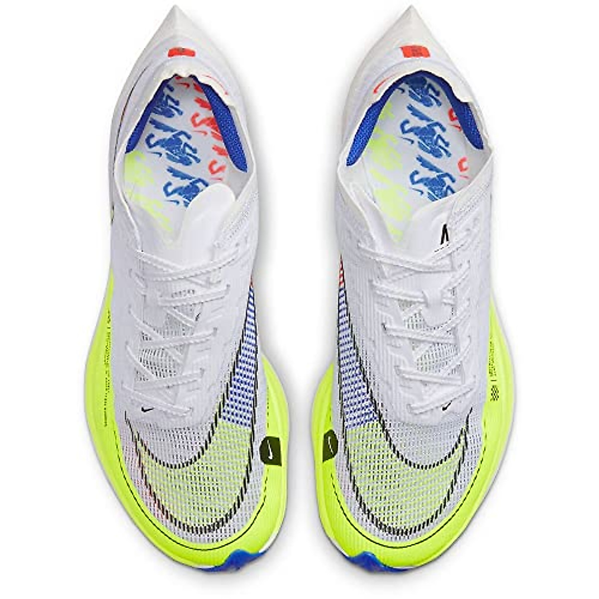 Women's ZoomX Vaporfly Next% 2 - Size 8 US - White/Black Volt Racer-Blue