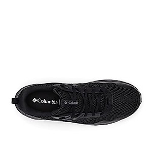 Columbia Men's Plateau Waterproof Hiking Shoe, Black/Steam, 10 Wide