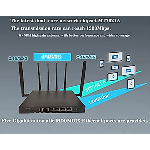 TAKTIKAL 5G / 4G LTE Dual-Band Openwrt Wi-Fi Sim Router for Home & Business with 4 x 4 MU-MIMO, Band Lock, OpenVPN, Zero-Tier, & TTL - Plug and Play Connection on AT&T, T-Mobile, & Verizon