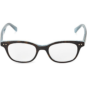 Kate Spade Women's Rebec Cat Eye Reading Glasses, Tortoise Aqua, 49 mm (2 x Magnification Strength)