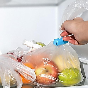 Bag Clips, 16pcs Food Clips Bread Bag Clips for Food Storage, Squeeze and Lock Bag Closure Clips Chip Clips, Snack Clips