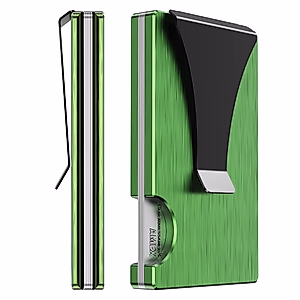 Metal Wallet for Men Slim Minimalist-Mens Wallet with Money Clip Removeable, Credit Card Holder Wallets for Men Gift