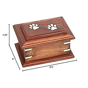 Wooden Urn Box For Pet Ashes | Wood Cremation Urns For Cat and Dog Ashes | Keepsake Urns | Funeral Urns | Handmade Urns | Burial Urns (A)