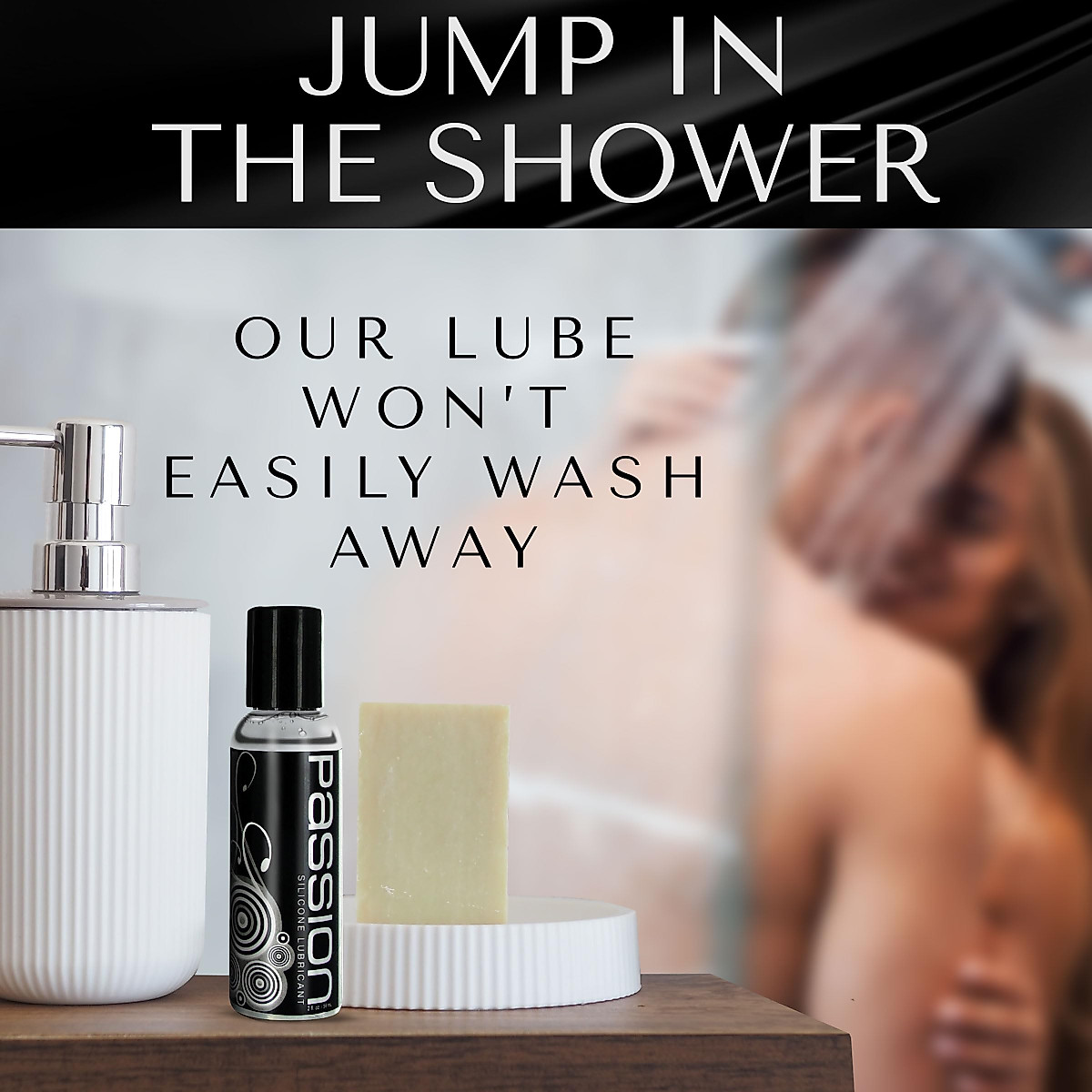 Passion Premium Silicone Lubricant, 2 Fl Oz - Long-Lasting, Non-Sticky Formula, Made in USA, Smooth Application for Comfort