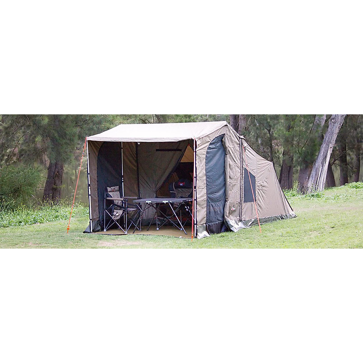 Oztent 30 Second Expedition 4-5 Person Tent (45 Lb) 8 ft(W) x 8 ft(D) x 6.6ft(H) + 6.6ft(Awning)