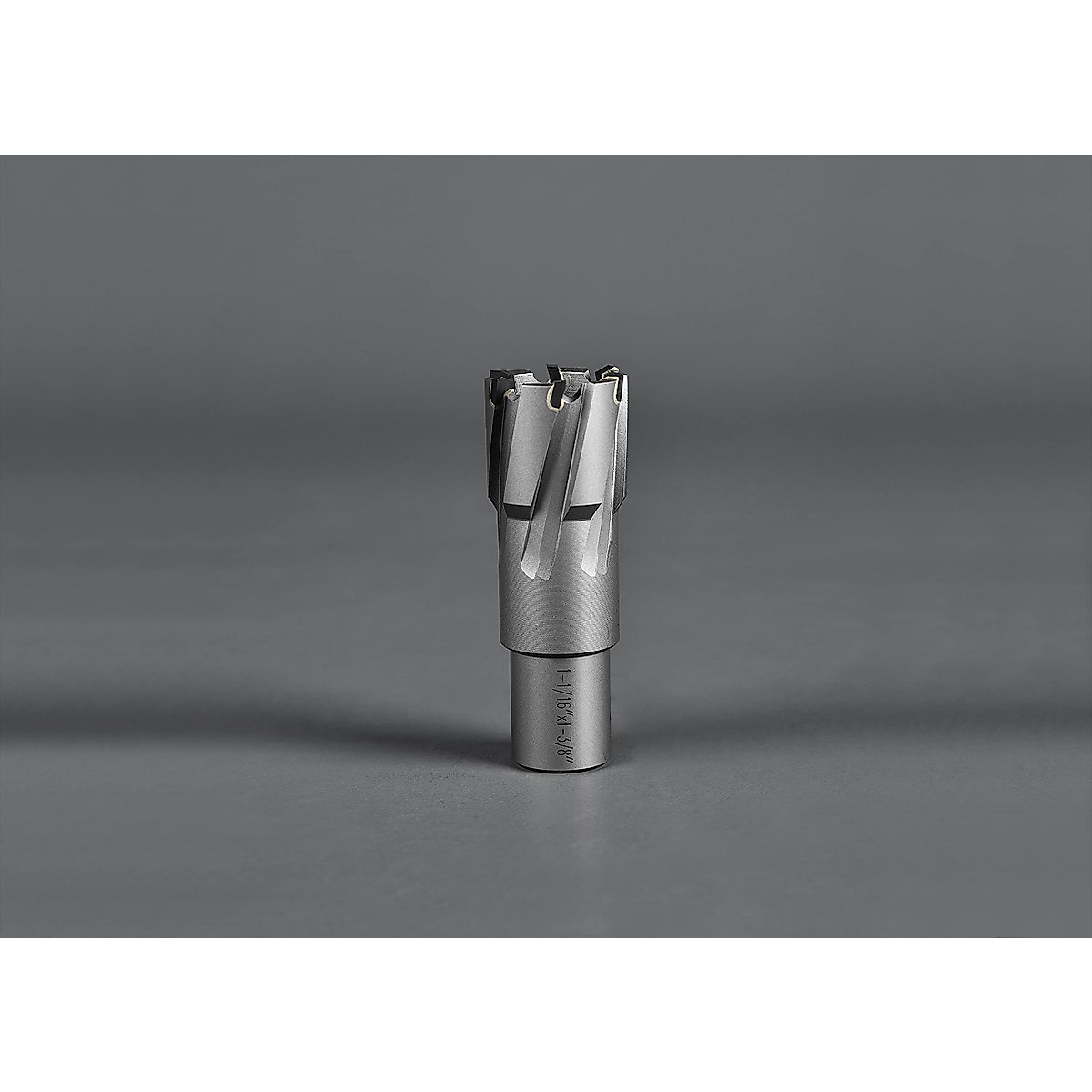 Annular Cutter Set Carbide 8pcs JESTUOUS 3/4 Inch Weldon Shank 1-3/8 Cutting Depth and Cutting Diameter from 1/2 to 1-1/16 Two Flat TCT Bit for Drill Press with 2 Pilot Pins