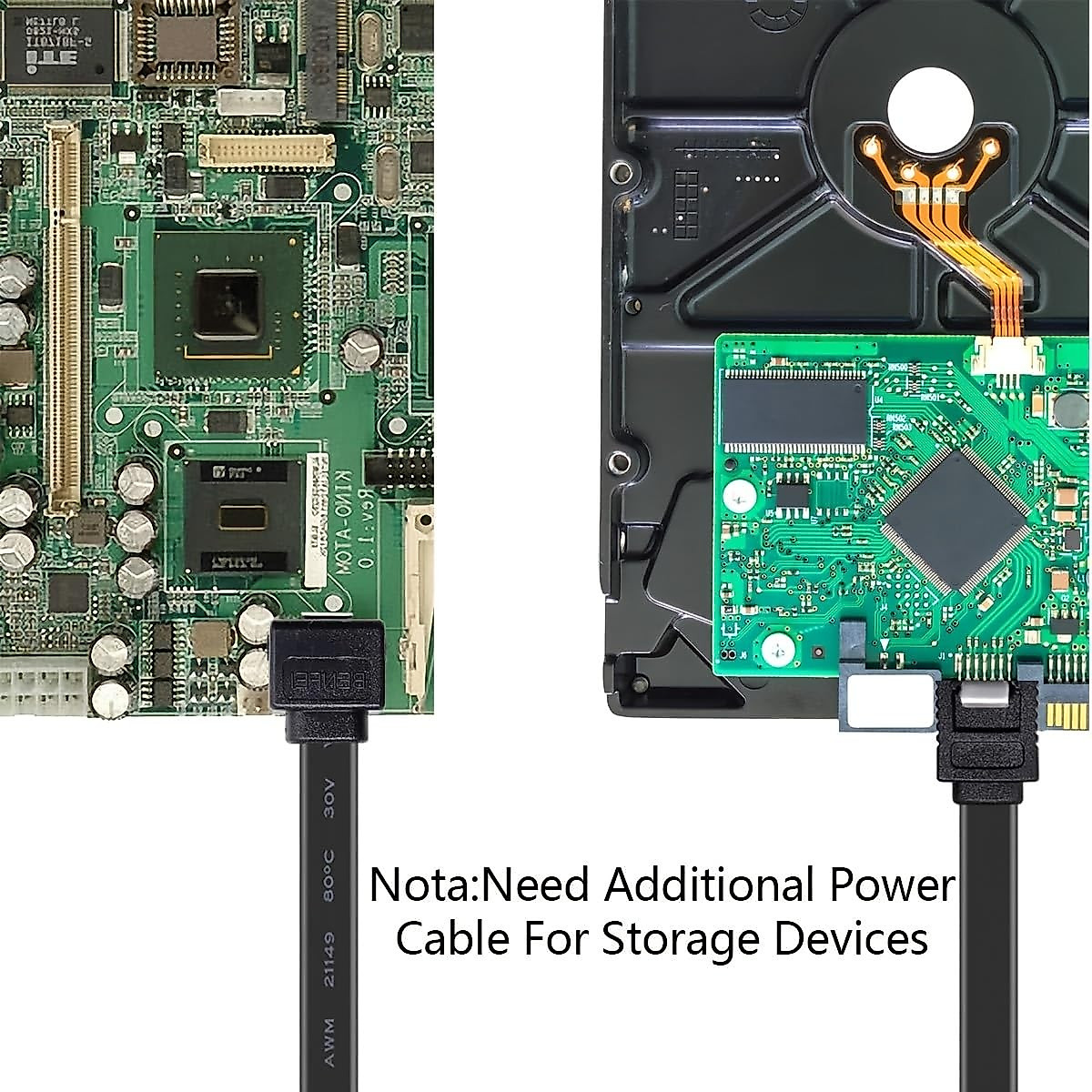 ELIATER 6 Pack SATA Cable, Straight SATA III 6Gbps HDD SDD Data Cable with Locking Latch for SATA HDD, SSD, CD Driver, CD Writer, 16-Inch