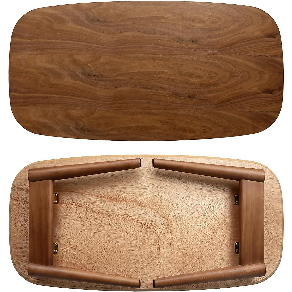 Wood Folding Coffee Table Space Saving Side Table