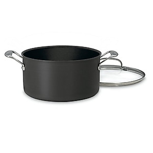 Cuisinart 6466-26 Hard Anodized 12-Quart Contour-Stainless-Steel-Cookware, Stockpot w/Cover & 644-24 Chef's Classic 6-Quart Nonstick-Hard-Anodized, Stockpot w/Cover