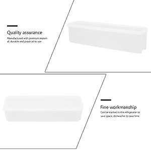 Cabilock 2pcs Noodle Preservation Box Food Containers Refrigerator Storage Bins Pasta Container Containers for Food Clear Drawer Spaghetti Seal White Food Grade Pp Snack Box