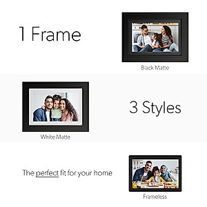 SimplySmart Home PhotoShare Friends and Family Smart Frame Digital Photo Frame, Send Pics from Phone to Frame, WiFi, 8 GB, Holds Over 5,000 Photos, HD, 1080P, iOS, Android (14", Black)