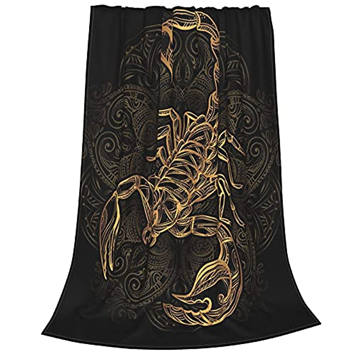 Scorpion Tattoo Fleece Blanket Fuzzy Soft Plush Blanket for All Season Spring Summer Autumn Throws for Couch Bed Sofa 50"x40"