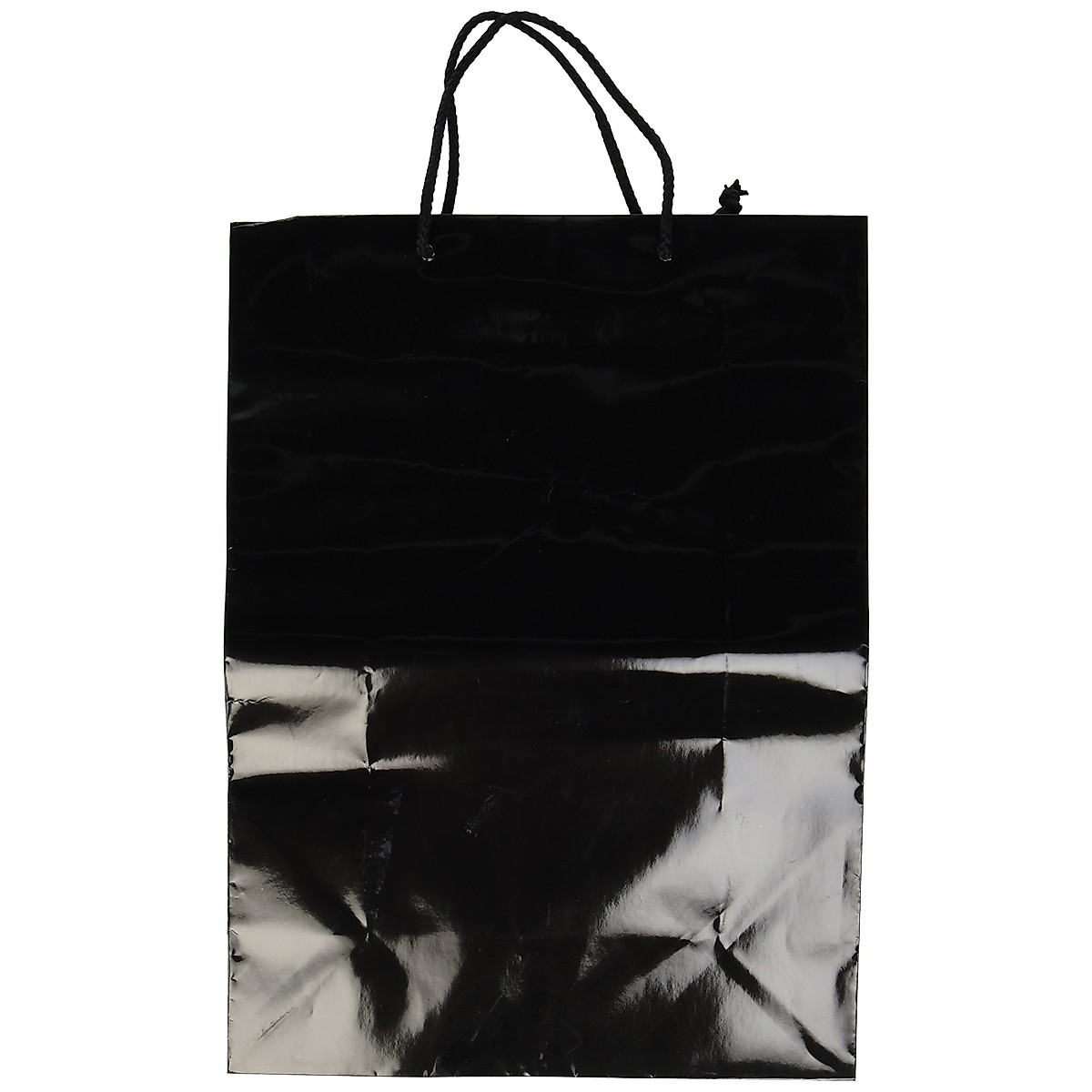 Solid Glossy Black Extra Large Paper Bags (1-Pack) - 16.75" x 12.25", Elegant Color Gift Bags, Durable & Eco-friendly - Perfect For Any Occasions