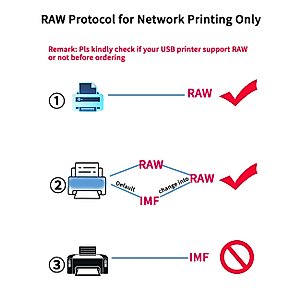 LOYALTY-SECU Blue~Tooth USB Print Server - Wireless Printer Sharing for Windows & Android - Supports LAN and Blue~Tooth Printing,Turns Old USB Printer into Blue~Tooth Printer.