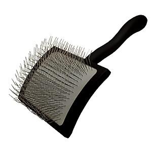 Chris Christensen Big K Dog Slicker Brush for Dogs (Goldendoodles, Labradoodles, Poodles), Groom Like a Professional, Fluff Detangle Style, Saves Time Energy, Black, Large