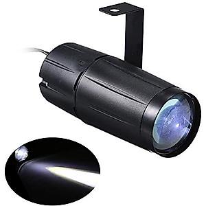 Lixada Pinspot Light 10W LED Spot Stage Lights Mini Beam Track Lighting Fixture for Family Party Home Decoration Bar Club Pub DJ Show Concert Wedding - White