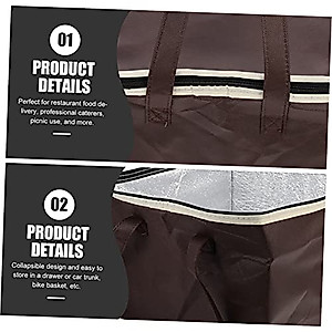 GRADENEVE Aluminum Insulation Food Shopping for Groceries Portable Cake Storage Little Pizza Carrying Pizza Reusable Grocery Non-woven Fabric Coffee