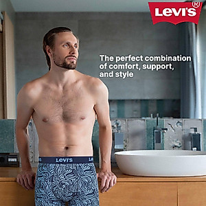 Levi's Boxer Briefs for Men, Cotton Stretch Breathable Men's Underwear 3 Pack Assorted