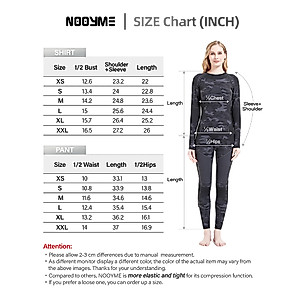 NOOYME Thermal Underwear for Women Base Layer Women Cold Weather,Long Johns for Women Black-camouflage