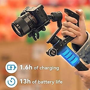 FeiyuTech Camera Gimbal Stabilizer SCORP-Mini 3-Axis All in One Stabilizer for Mirrorless Camera,Compact Cameras,Action Camera,for Canon Sony Panasonic Fujifilm Nikon iPhone Samsung,Max Payload 2.65lb