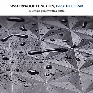 SALLOUS Chair Mat for Hard Floor, 63" x 51" Vinyl Gaming Chair Mat for Hard Surface, Multi-Purpose Hard Floor Protector Desk Chair Mat for Home Office, Not for Carpet (Black)