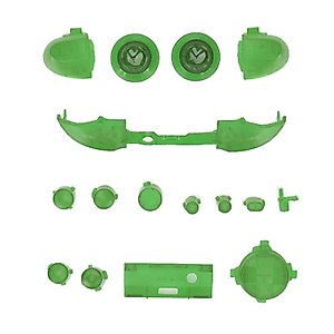 Replacement Full Set Bumper Buttons Compatible with Series X Series S Controller, Controller LB RB LT RT Bumper Buttons Repair Kit, Gamepad(Green)