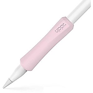 UPPERCASE Designs NimbleGrip Premium Silicone Ergonomic Grip Holder, Dual Sided Design, Compatible with Apple Pencil 1st Generation and Apple Pencil 2nd Generation (1 Pack, Pink)