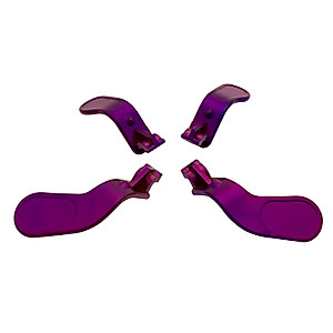 4 Pcs Interchangeable Paddles and 2 D-Pads Metal Stainless Steel Replacement Parts for Xbox One Elite Series 2 Controller & Xbox One Elite Controller (Purple)
