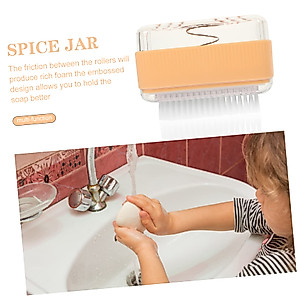 3pcs Box Soap Foaming Box Soap Dispenser with Roller Laundry Soap Dispenser Bathroom Soap Dish Kitchen Soap Dish Bar Soap Roller Soap Pp Brush Holder Multifunction Travel