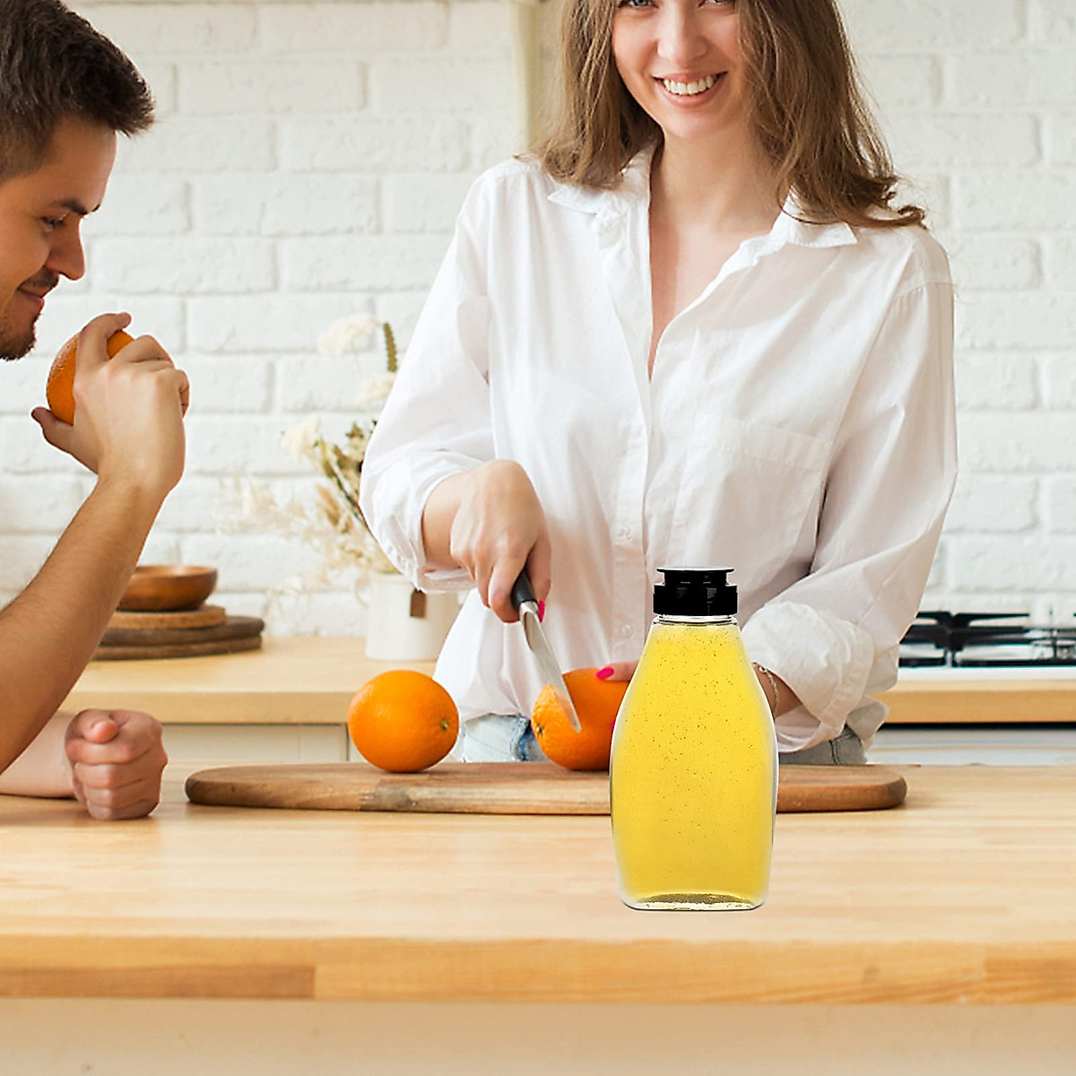 Alipis Seasoning Bottles 4pcs Honey Bottle Glass Jar Jam The Pet Jar Sugar Pot