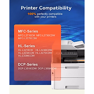 TN227 High Yield Toner Cartridges TN227 Compatible for Brother TN227 TN223 TN-227BK/C/M/Y High Yield Toner Cartridge for Brother HL-L3270CDW MFC-L3770CDW HL-L3290CDW Printer (tn-227 2BK/1C/1M/1Y)