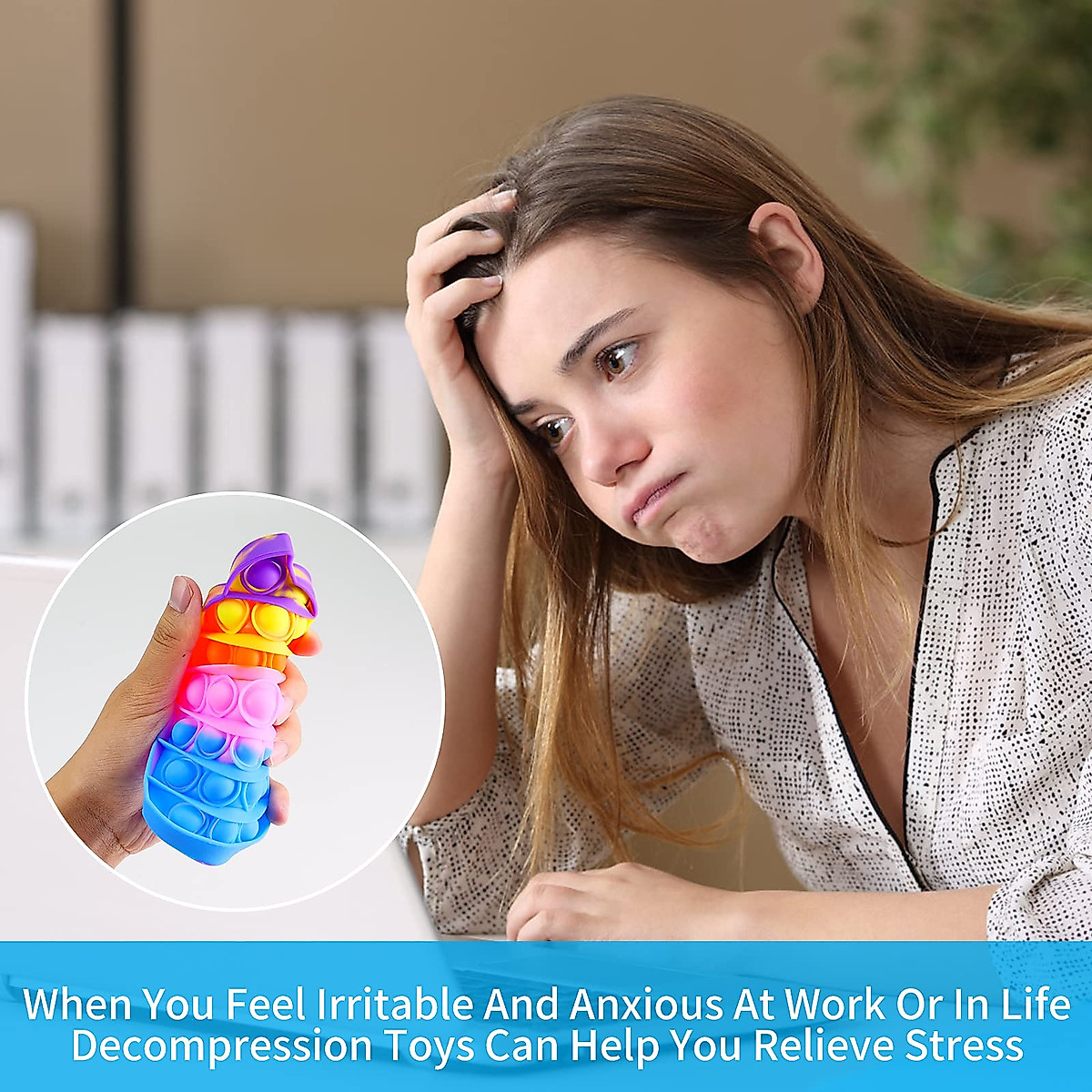 Push Pop Fidget Toy, Easter Basket Stuffers Toddler Toys,Fidget Toys for Sensory Kids and Stocking Stuffers for Kids Learning Toys, Stress Relief Sensory Toy for Kids and Adults ADHD ADD Autism